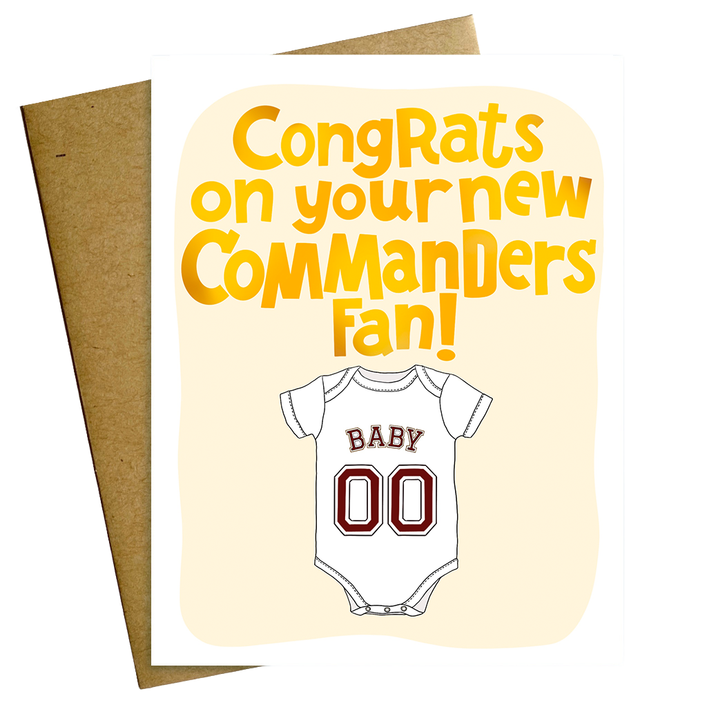 Congrats on Your New Commanders Fan Washington DC Baby Card – Maggie ...
